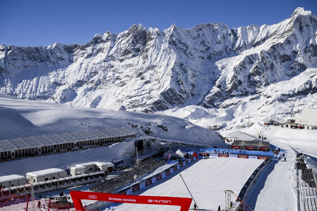 Ski racing finally starts on new World Cup downhill course next to ...